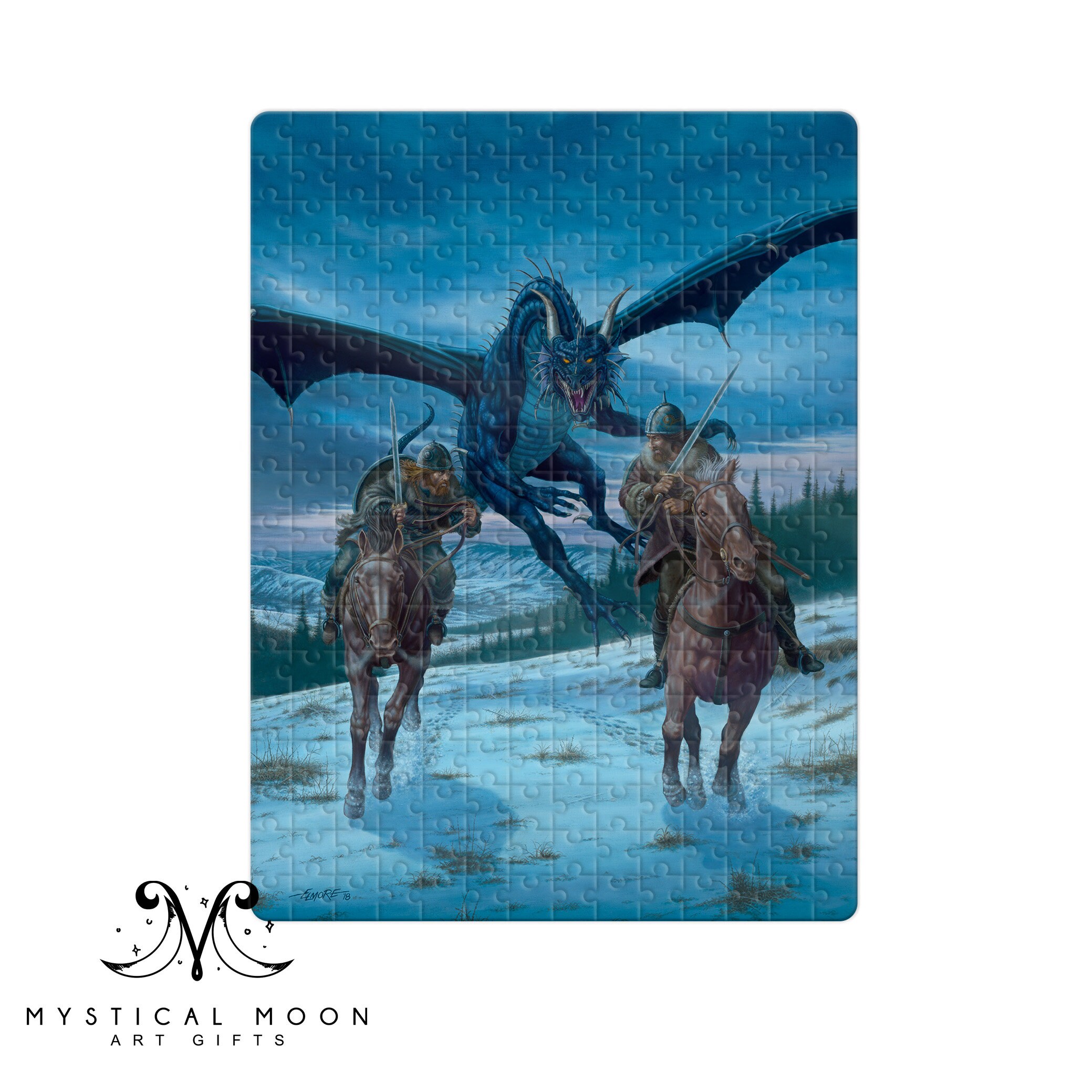 Blue Dragon Puzzle / 252 Piece Jigsaw Puzzle / Dungeons and - Etsy