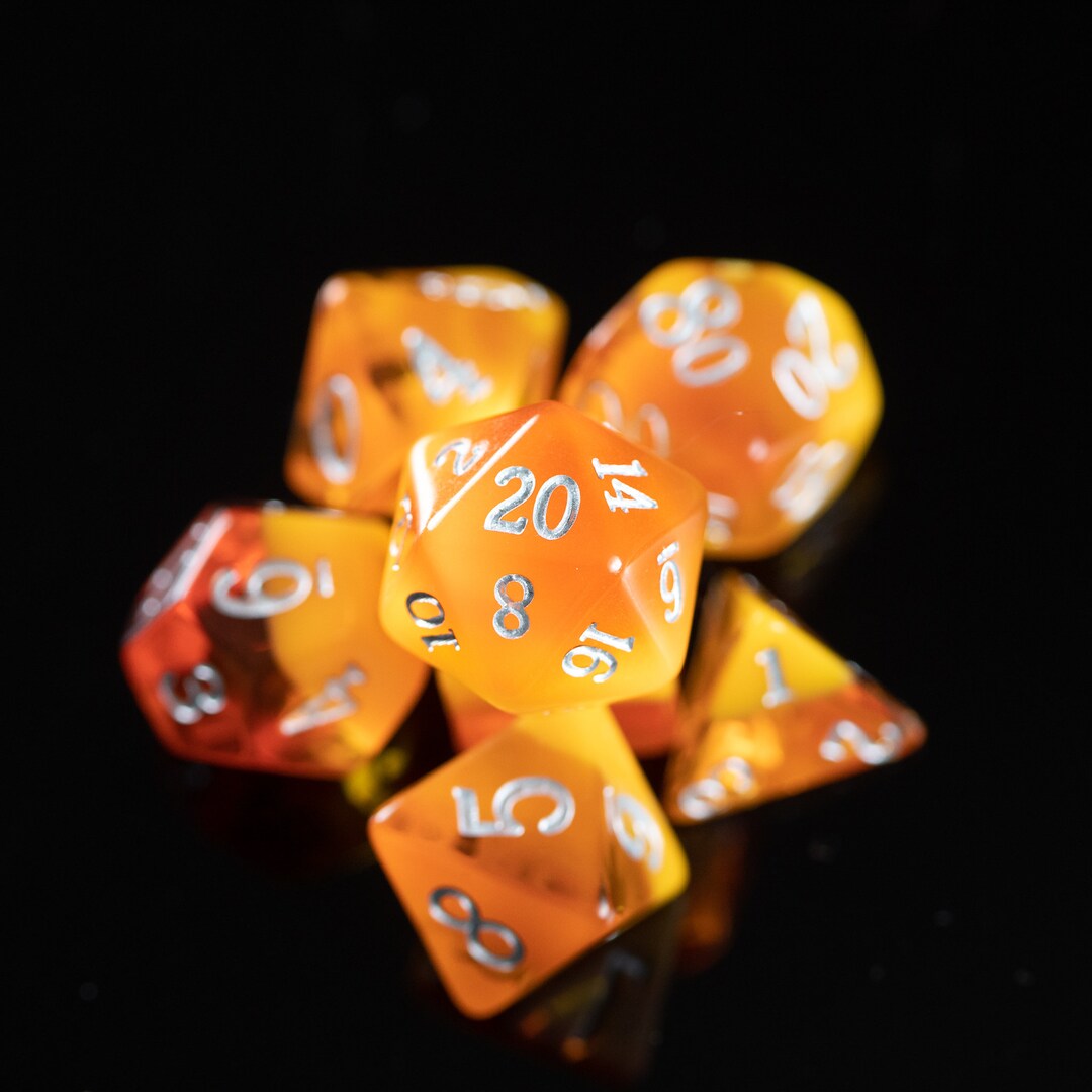 Orange Orange 11 Piece Dice Set - Etsy Australia