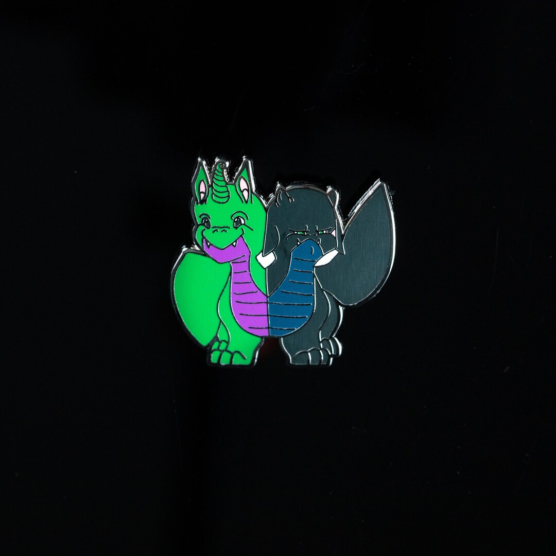 Frump & Grump Dragon Enamel Pin - Etsy