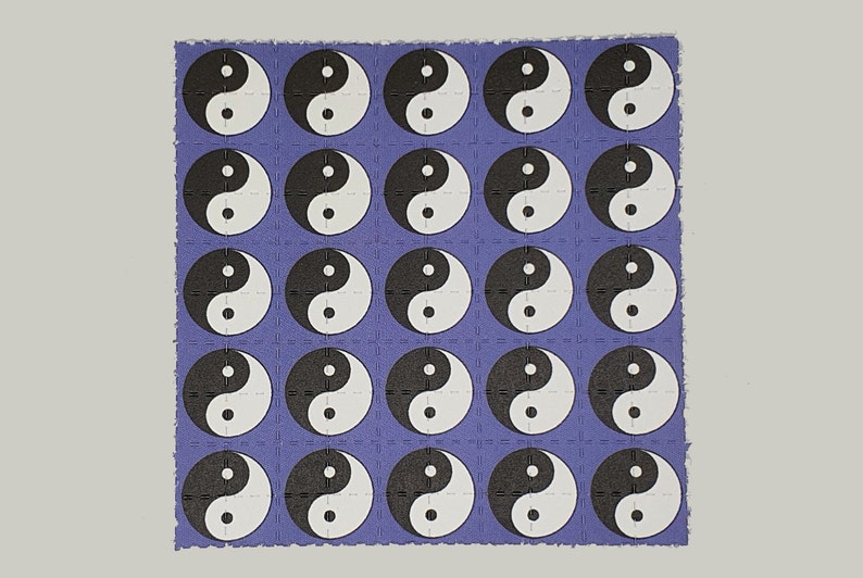 Yin Yang Blue Blotter Art 100 Tab Mini Sheet - Etsy