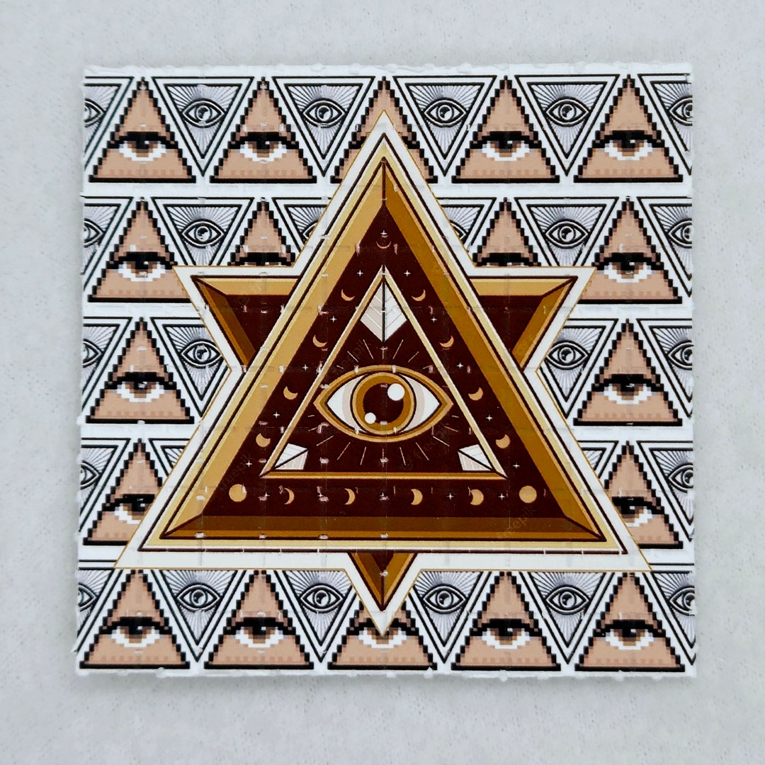 Illuminati Pyramid Blotter Art - 100 Tab Sheet Psychedelic Art Print - Etsy