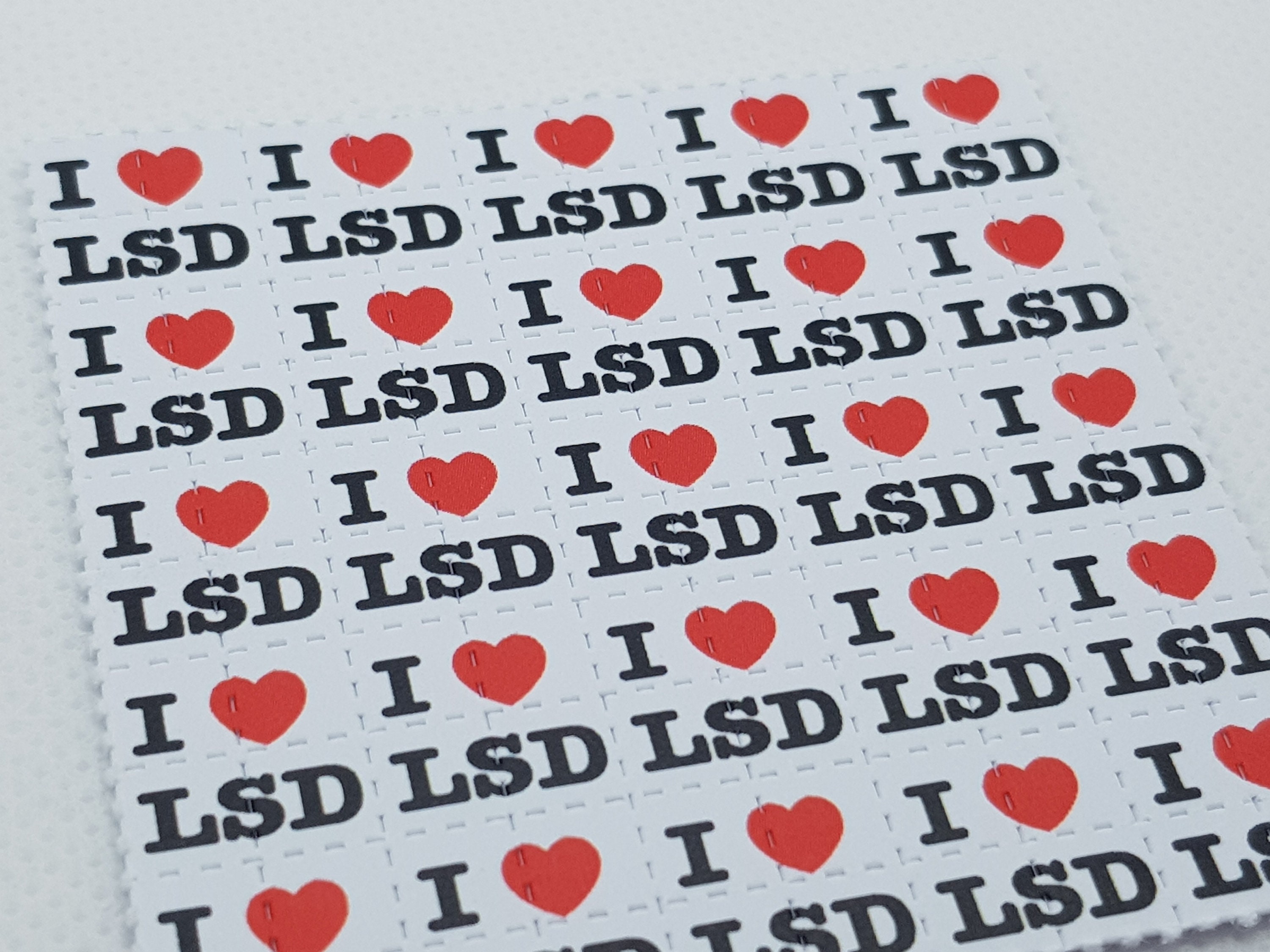 I Love LSD Blotter Art 100 Tab Mini Sheet | Etsy