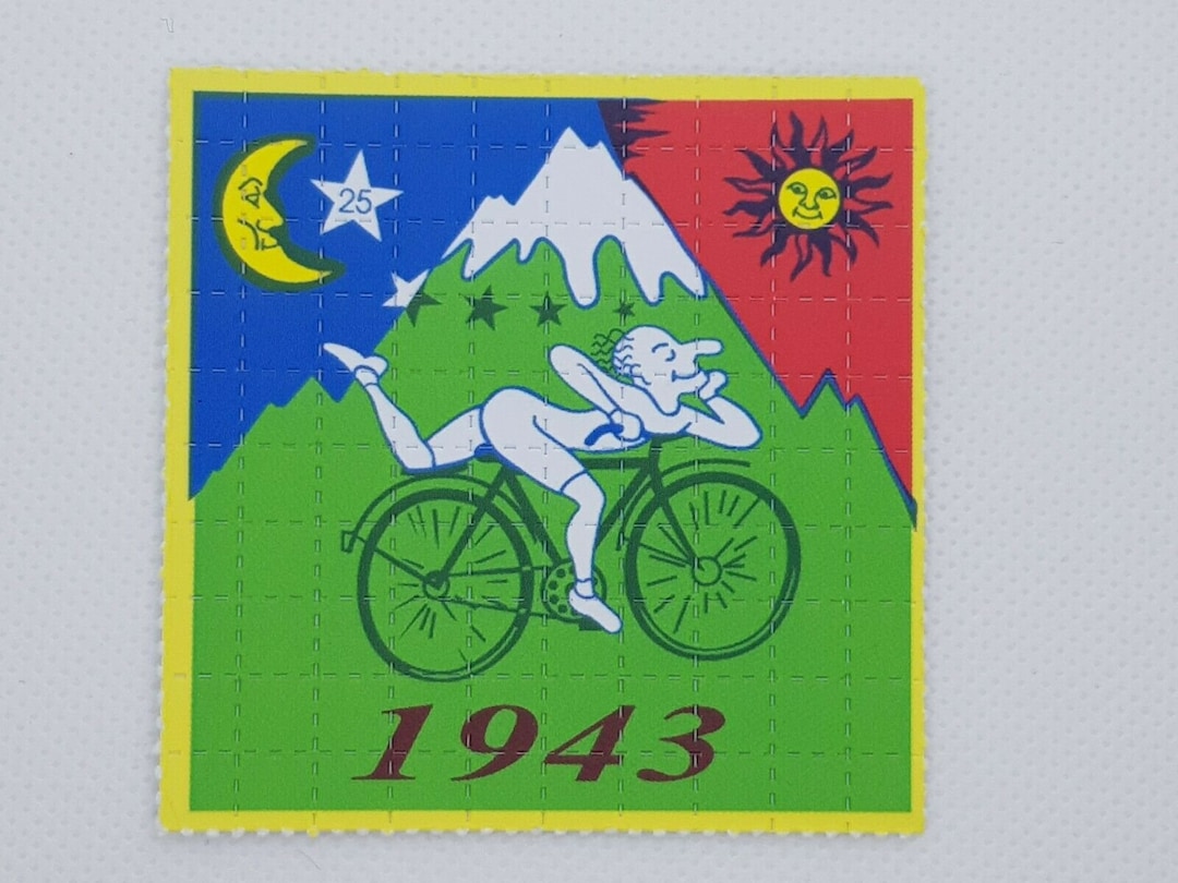 Bicycle Day Blotter Art Psychedelic Art Lsd Blotter 100 Tab Sheet ...