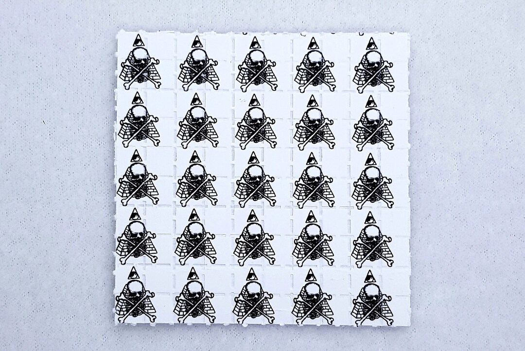 Anubis Skull Blotter Art 100 Tab Mini Sheet - Etsy