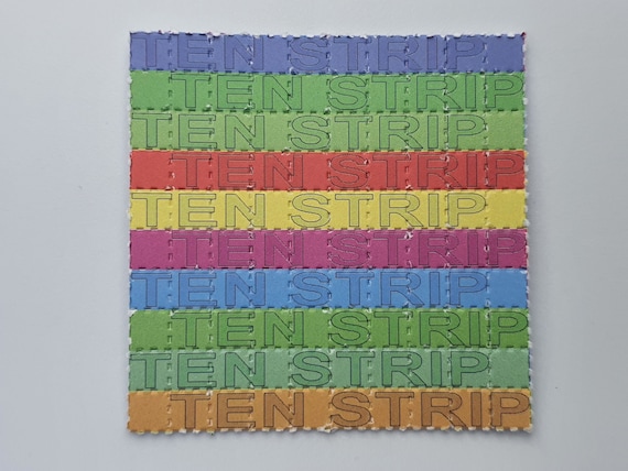 Ten Strip Blotter Art 100 Tab LSD Acid Art Sheet Print | Etsy