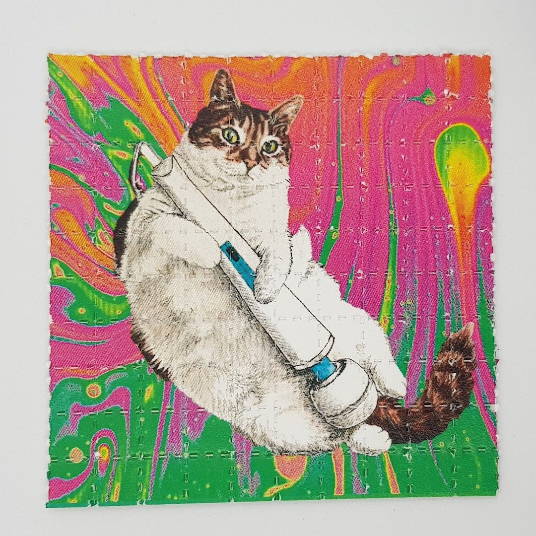 Cat Blotter Art 100 Tab Acid Art Sheet Psychedelic Art - Etsy