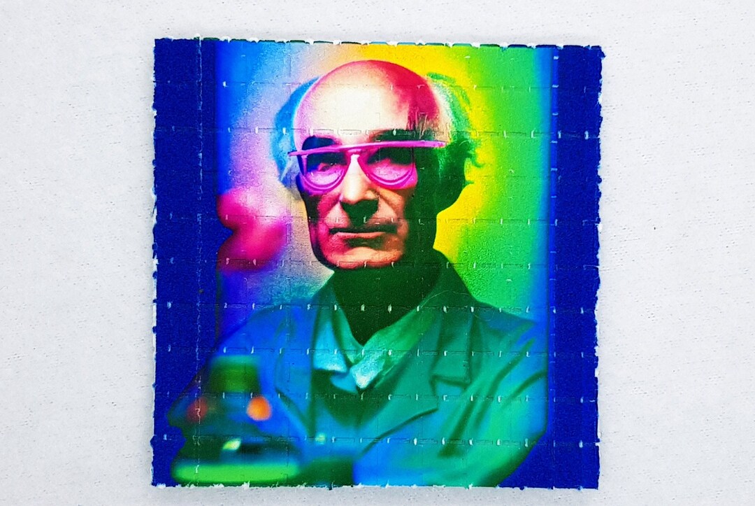 Albert Hofmann Blotter Art 100 Tab Sheet Psychedelic LSD Acid Art Print ...