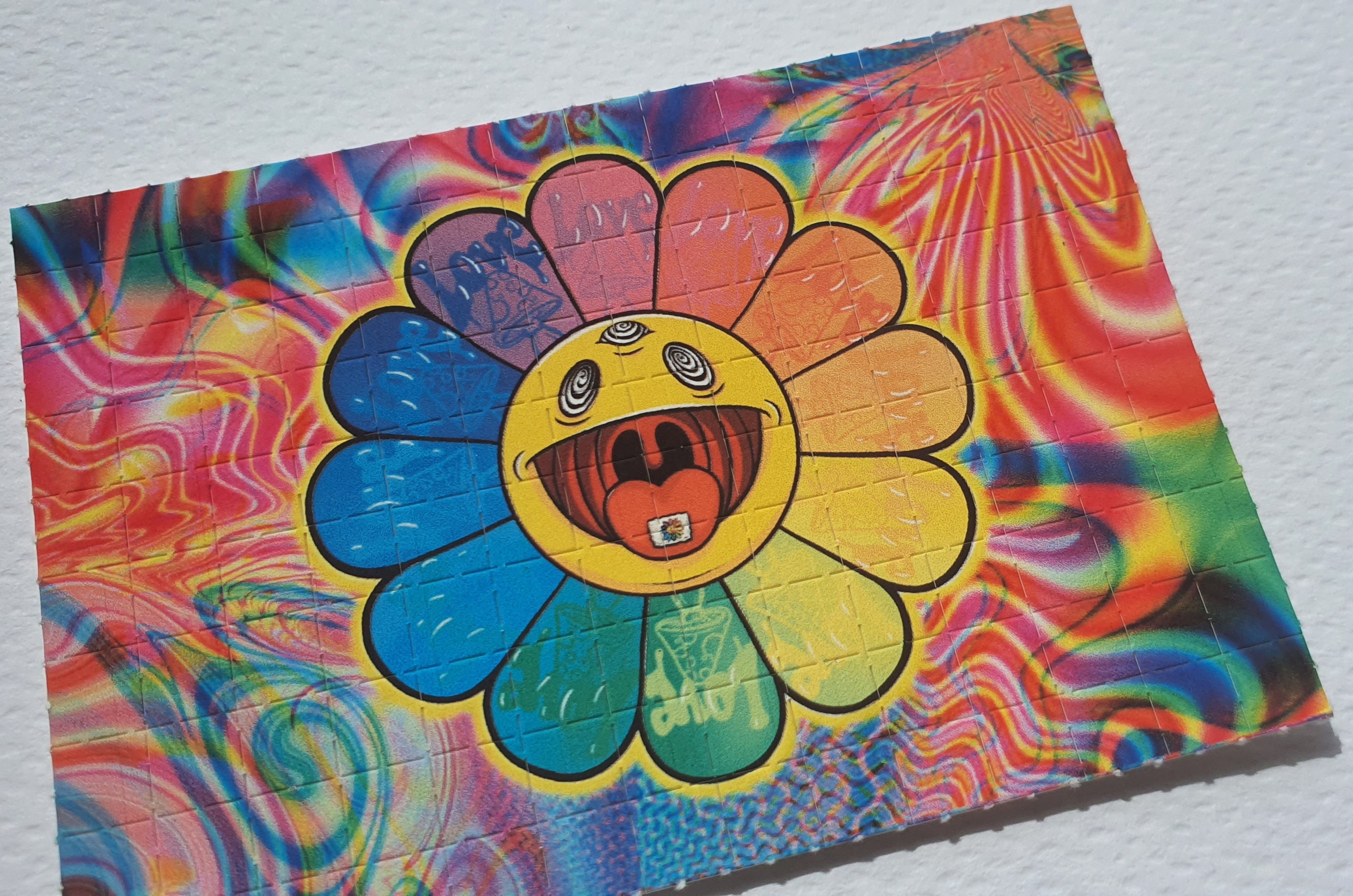 Acid Flower Blotter Art by Russ Holmes Signed Psychedelic Art Print 30 ...