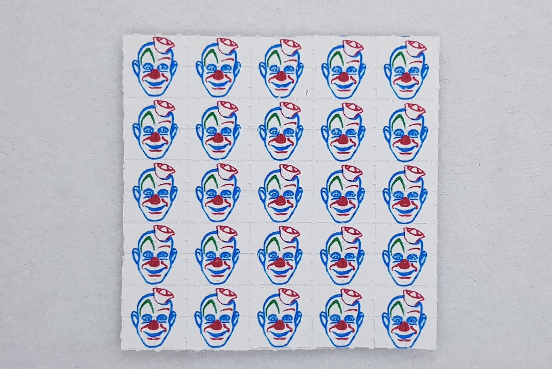 Retro Clown Blotter Art 100 Tab Sheet Psychedelic LSD Acid Art Print - Etsy