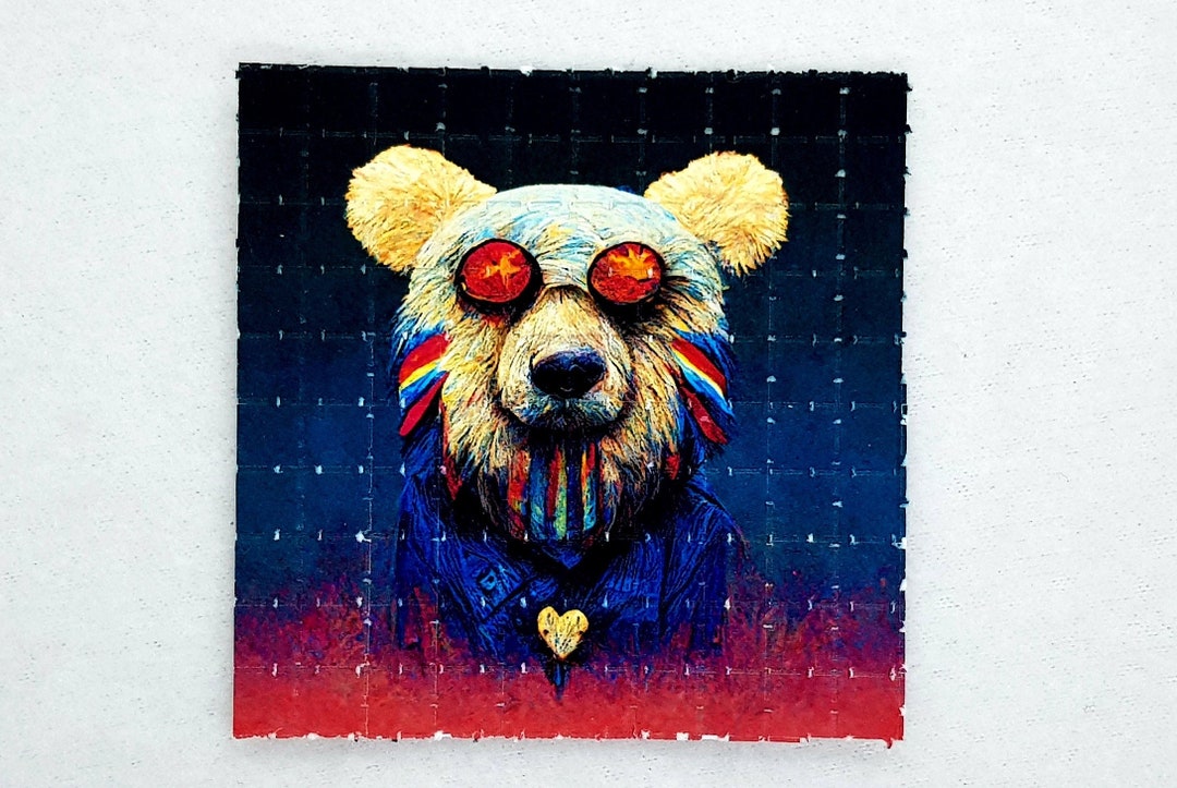 Dead Head Bear Blotter Art 100 Tab Sheet Psychedelic LSD Acid Art Print ...