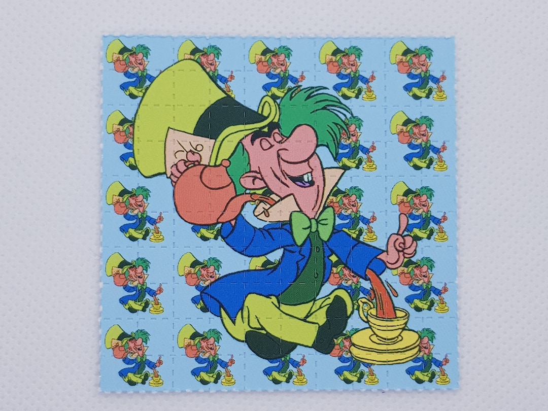 Mad Hatter Blotter Art Psychedelic Alice in Wonderland Lsd Art 100 Tab ...