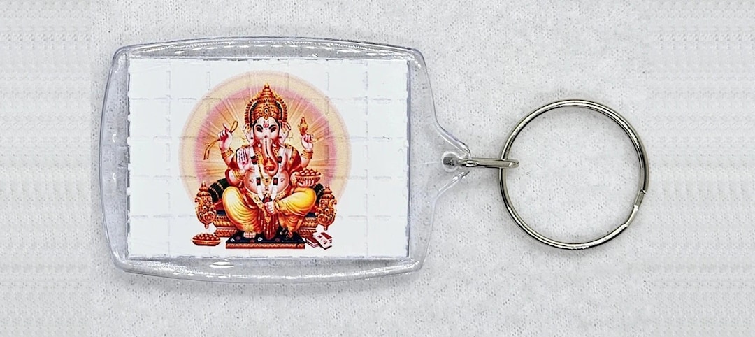 Ganesha Blotter Art Keychain: Psychedelic Acid Art Decor - Etsy