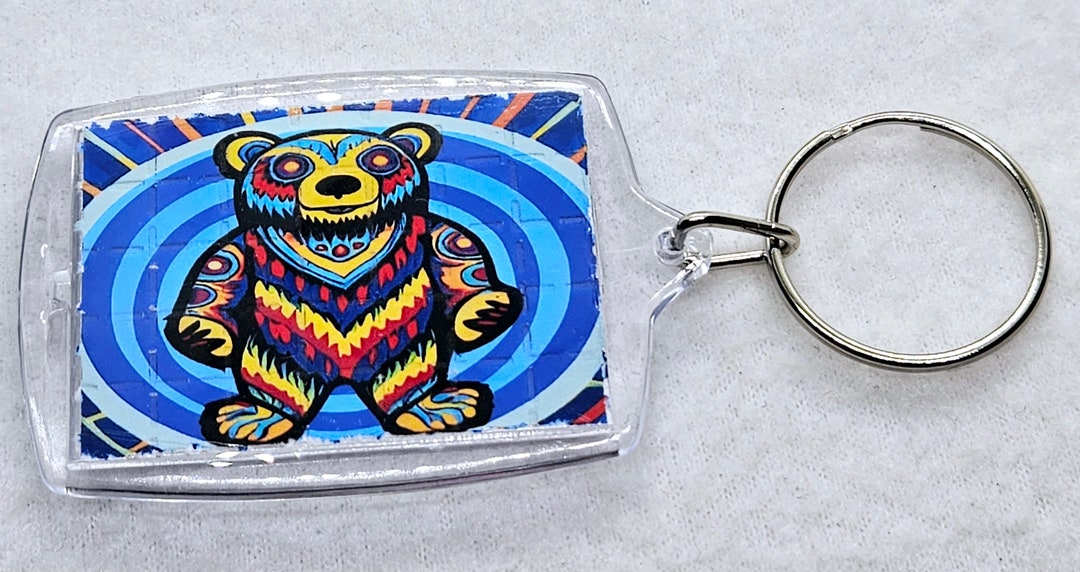 Grateful Dead Bear Blotter Art Keyring - 35 Tab LSD Keyring Acid Art ...
