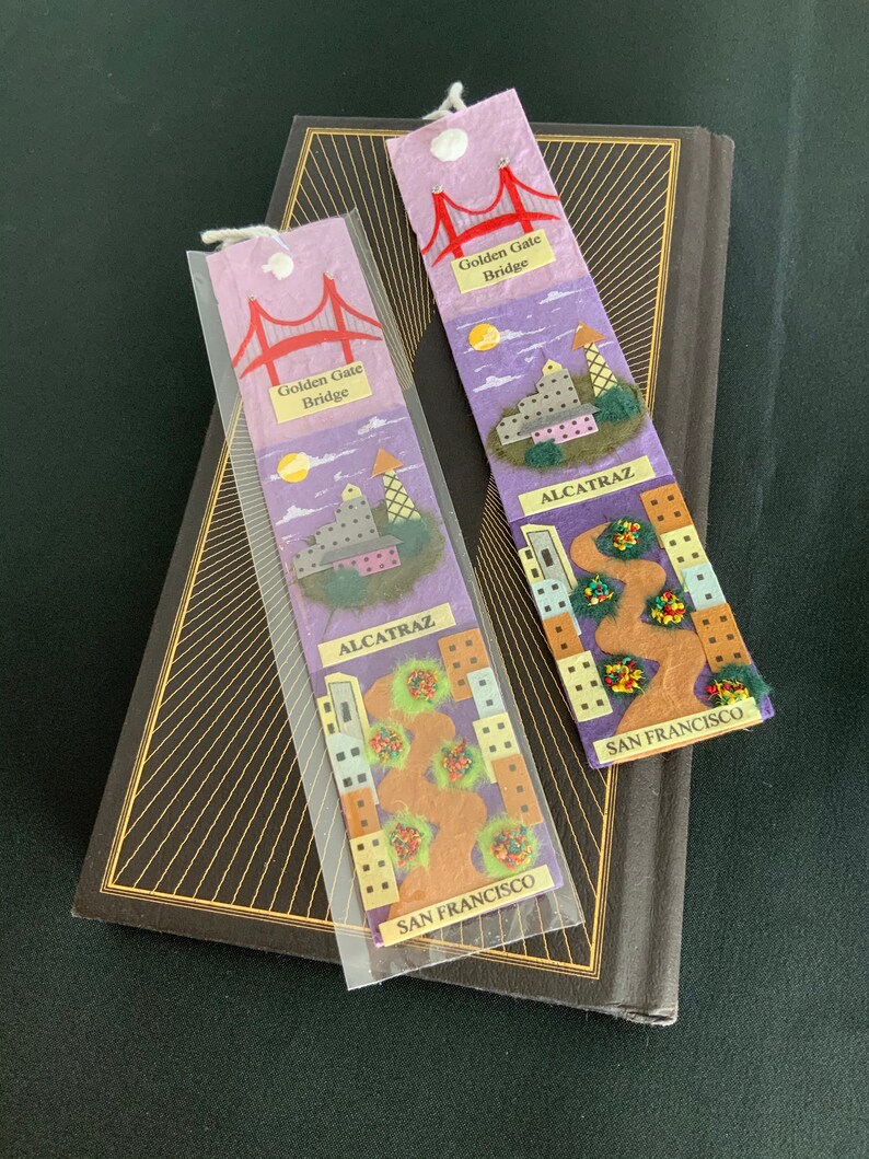 San Francisco Golden Gate Bridge Lombard St. Alcatraz Bookmark Souvenir ...