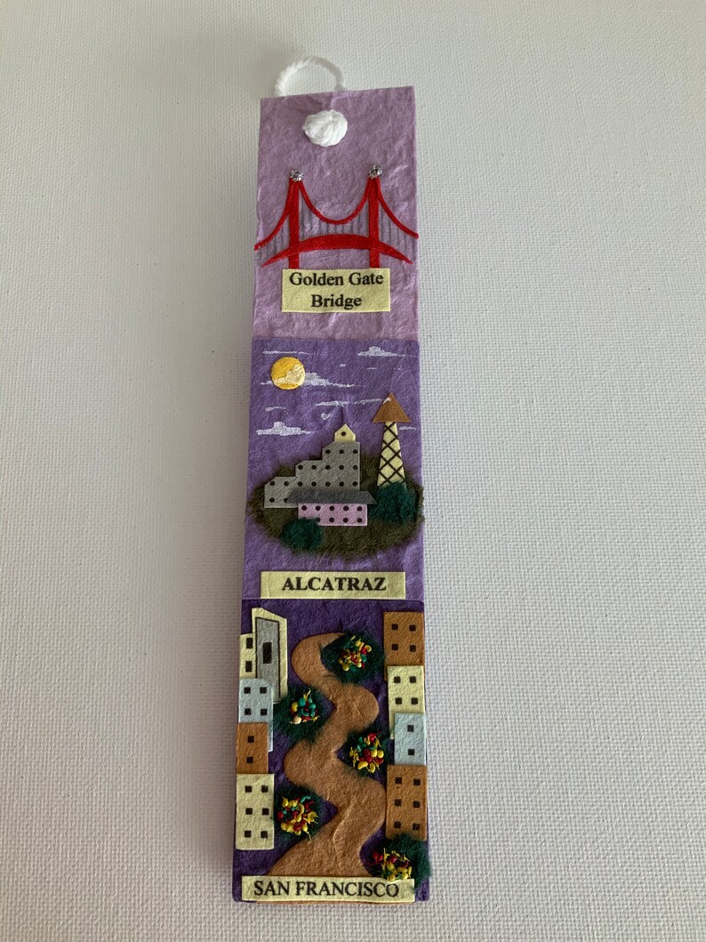 San Francisco Golden Gate Bridge Lombard St. Alcatraz Bookmark Souvenir ...