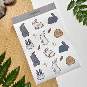 Bunny Sticker Sheet - Etsy