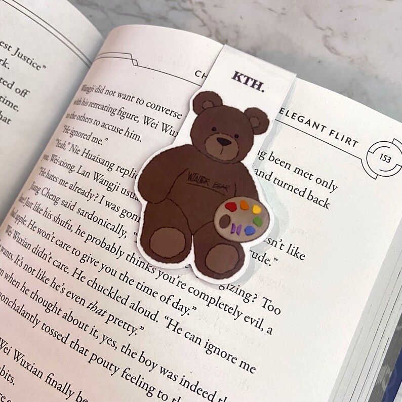 BTS V Taecore Aesthetic Winter Bear Taehyung Magnetic Bookmark - Etsy