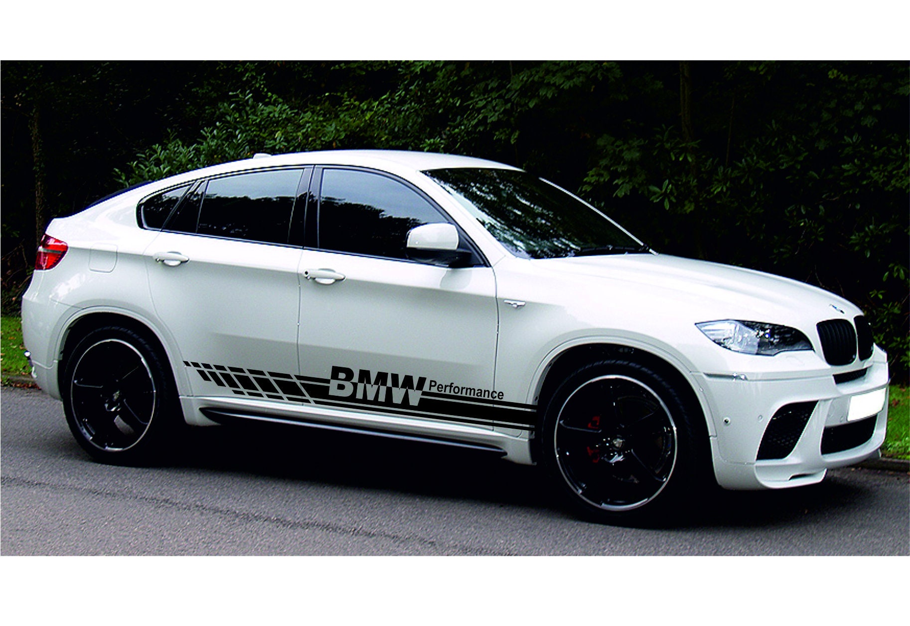 Bmw Performance 2pcs Side Stripes Body Decal Vinyl Graphics Sticker