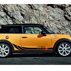 MINI Cooper- 2pcs Side Stripe Body Decal Vinyl Graphics Sticker Logo ...