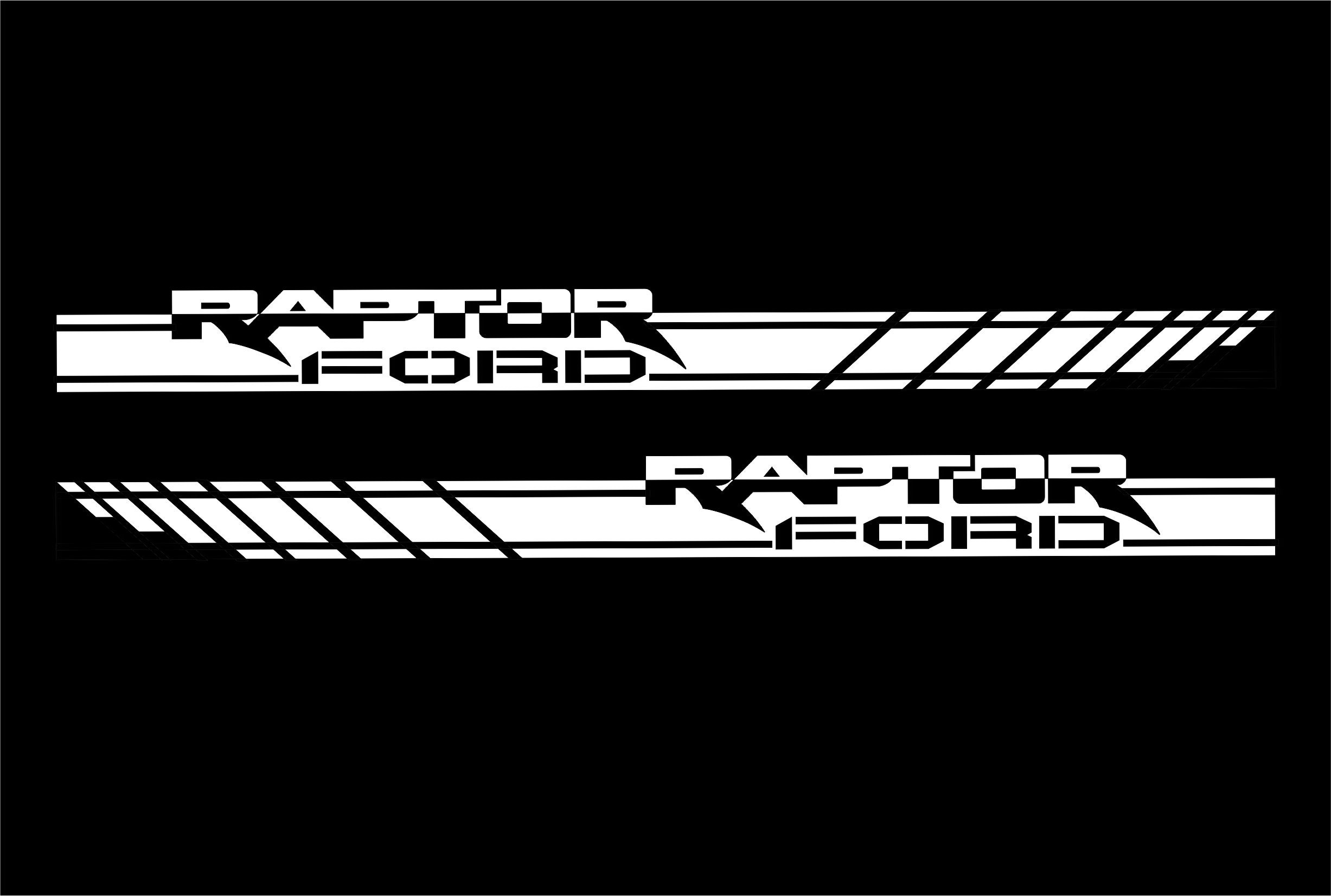 Ford RAPTOR - 2pcs Side Stripe Body Decal Vinyl Graphics Sticker Logo ...