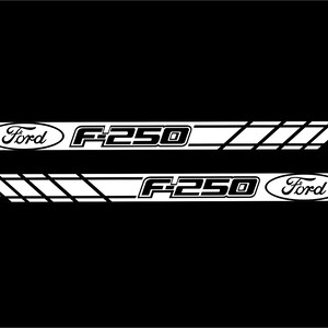 FORD F250 - 2pcs Side Stripe Body Decal Vinyl Graphics Sticker Logo ...