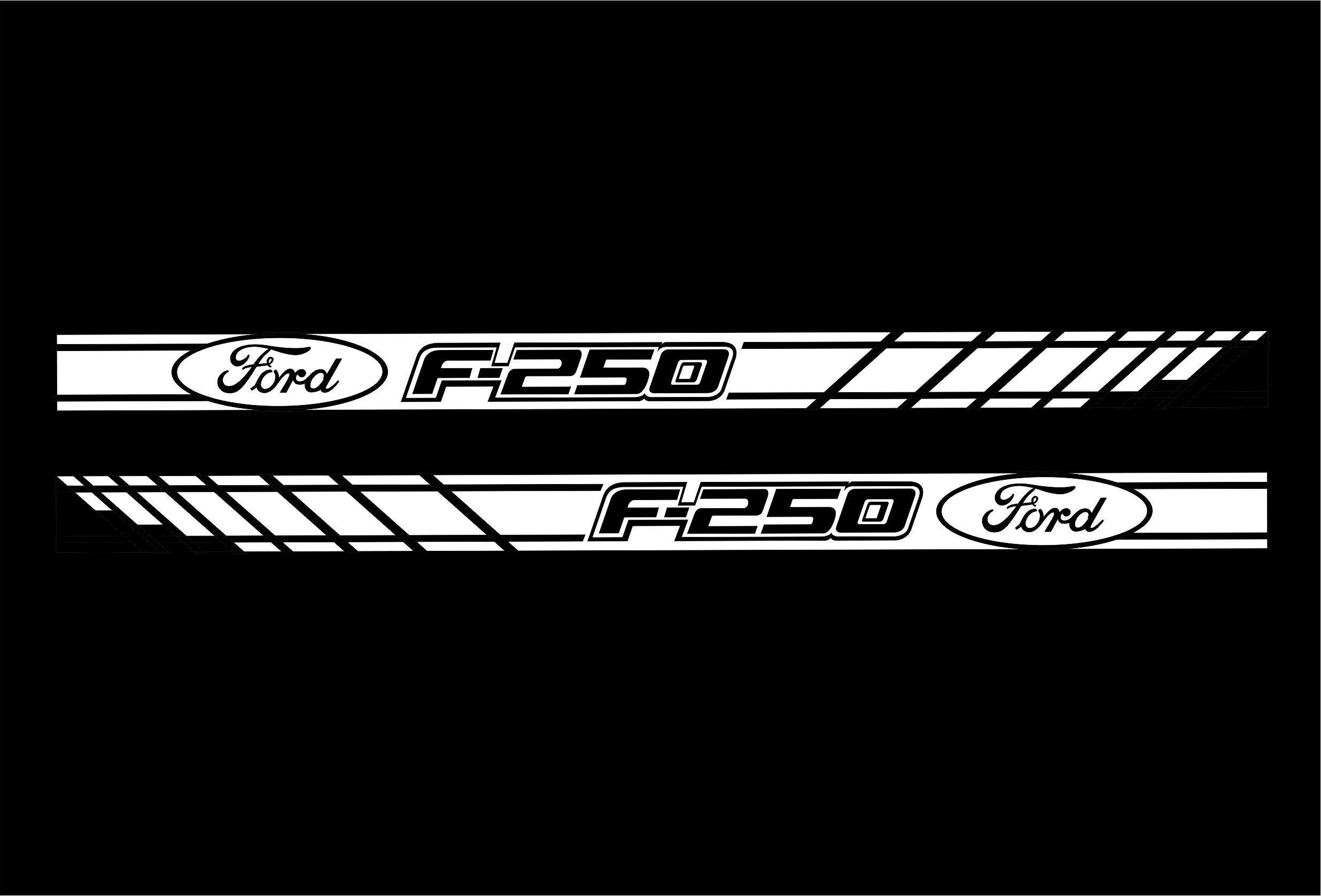 FORD F250 - 2pcs Side Stripe Body Decal Vinyl Graphics Sticker Logo ...