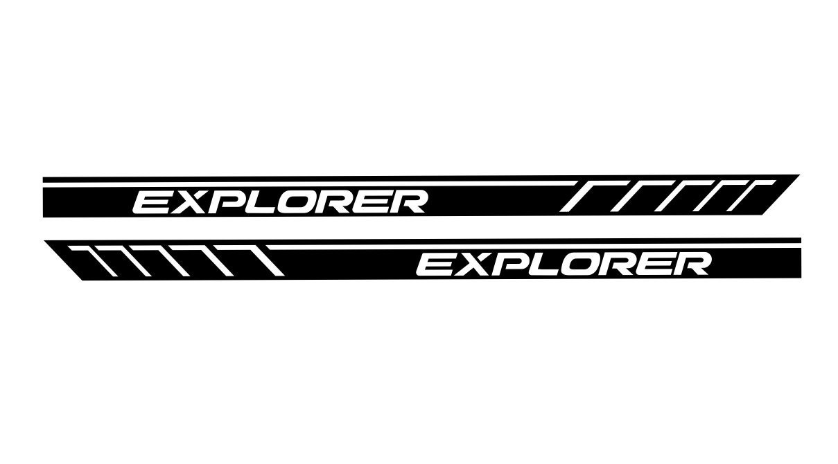 Ford Explorer - 2pcs Side Stripe Body Decal Vinyl Graphics Sticker Logo ...