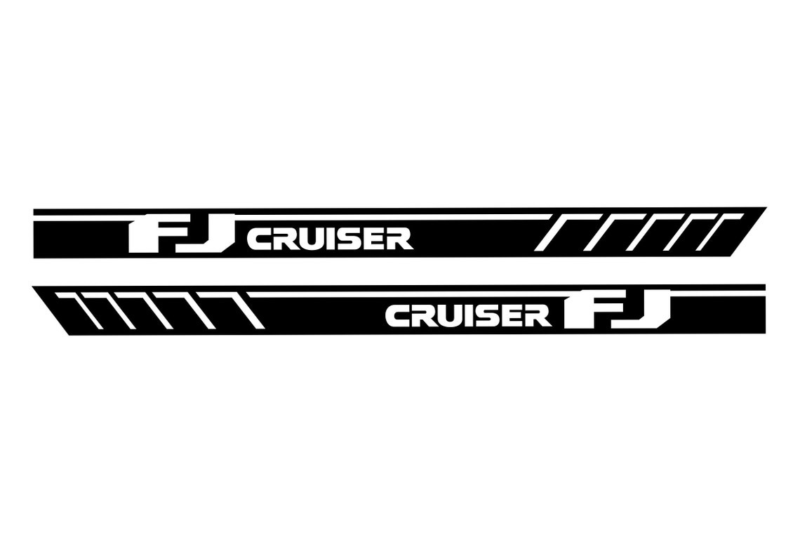 Toyota FJ Cruiser- 2pcs Side Stripe Body Decal Vinyl Graphics Sticker ...
