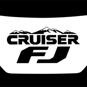 Toyota FJ CRUISER - 1piece Hood Stripe Hood Decal Graphics Vinyl ...