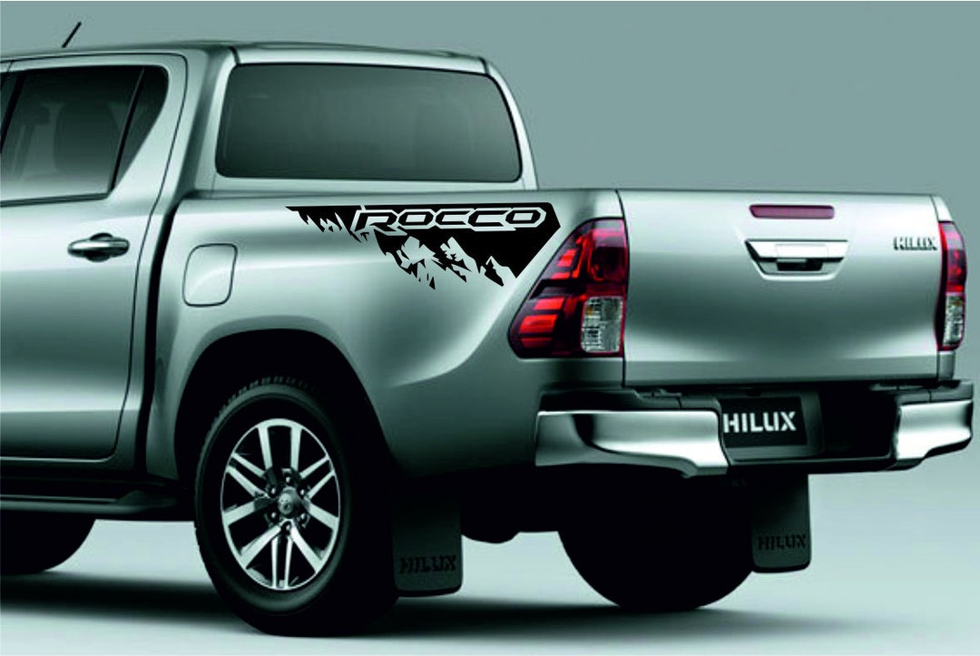 Toyota Hilux Revo Rocco 2016 2022 2pcs Side Stripe Body Decals Vinyl