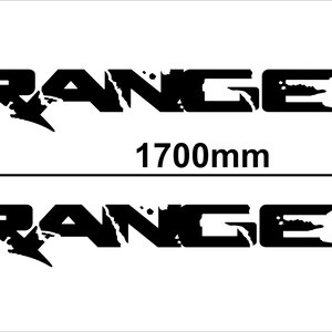 Ford RANGER- 2pcs Side Stripe Body Decal Vinyl Graphics Sticker Logo ...