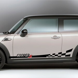 MINI Cooper- 2pcs Side Stripe Body Decal Vinyl Graphics Sticker Logo ...