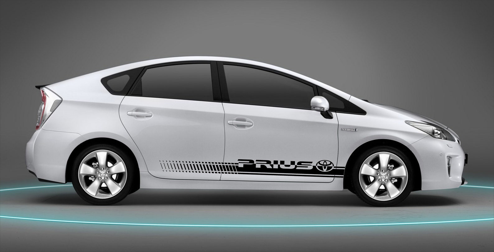 Toyota PRIUS 2pcs Side Stripe Body Decal Vinyl Graphics Sticker Logo ...