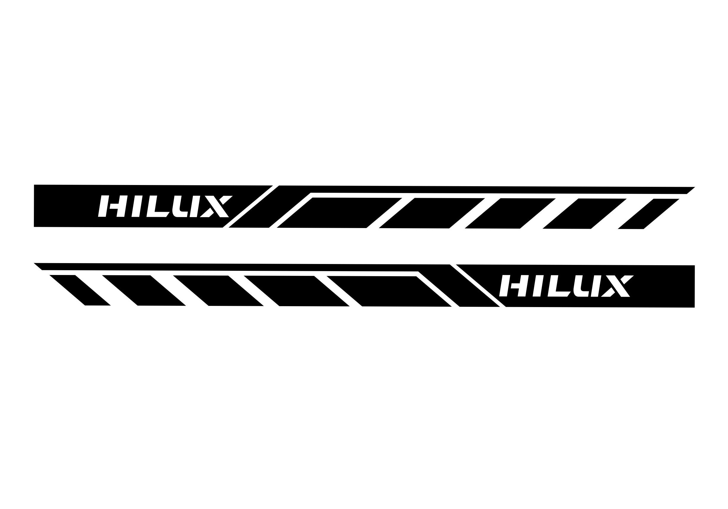 Toyota HILUX - 2pcs Side Stripe Body Decal Vinyl Graphics Sticker Logo ...