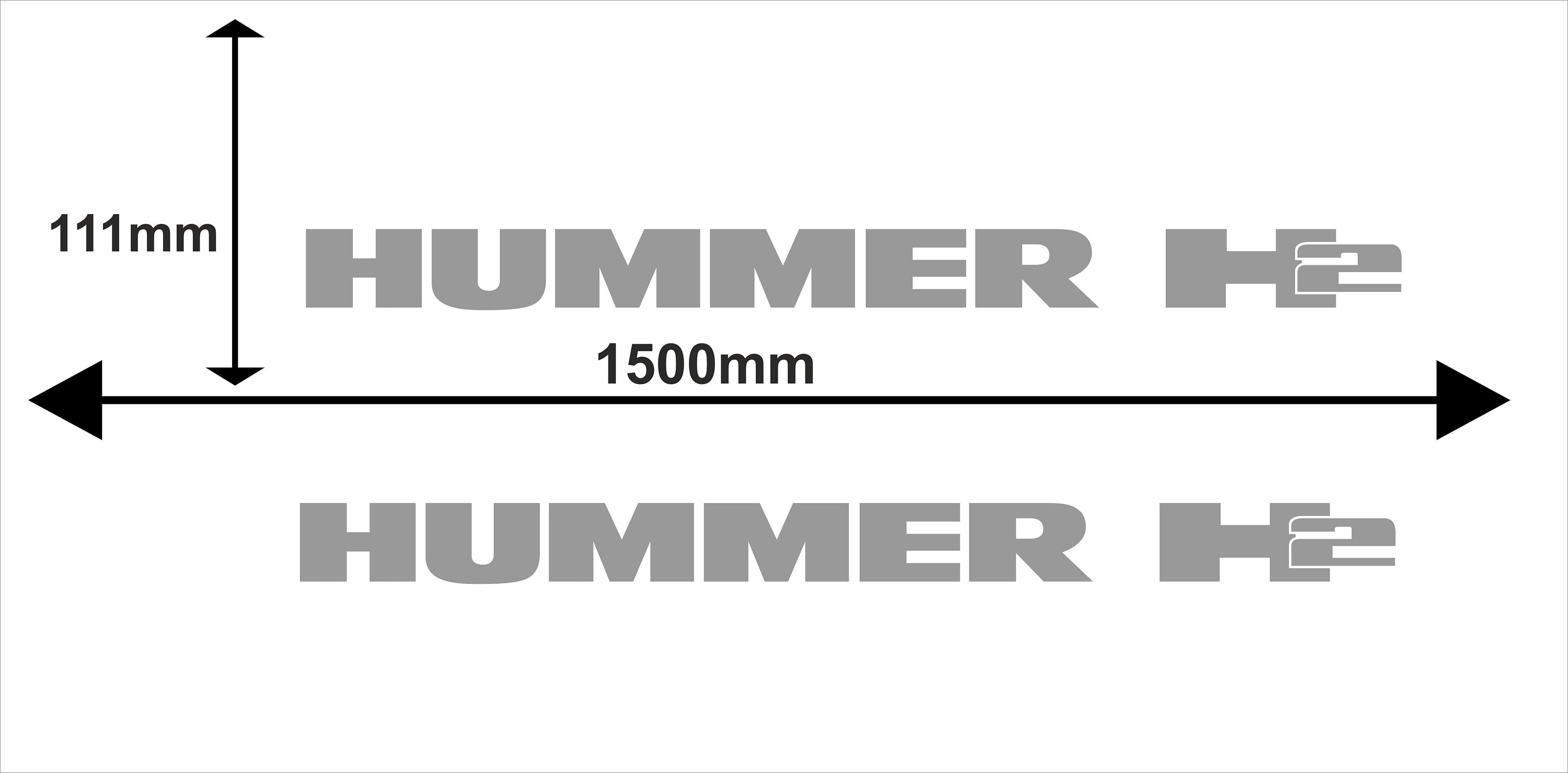 HUMMER 2-2pcs stripes vinyl decals stickers logo high quality Car Parts ...