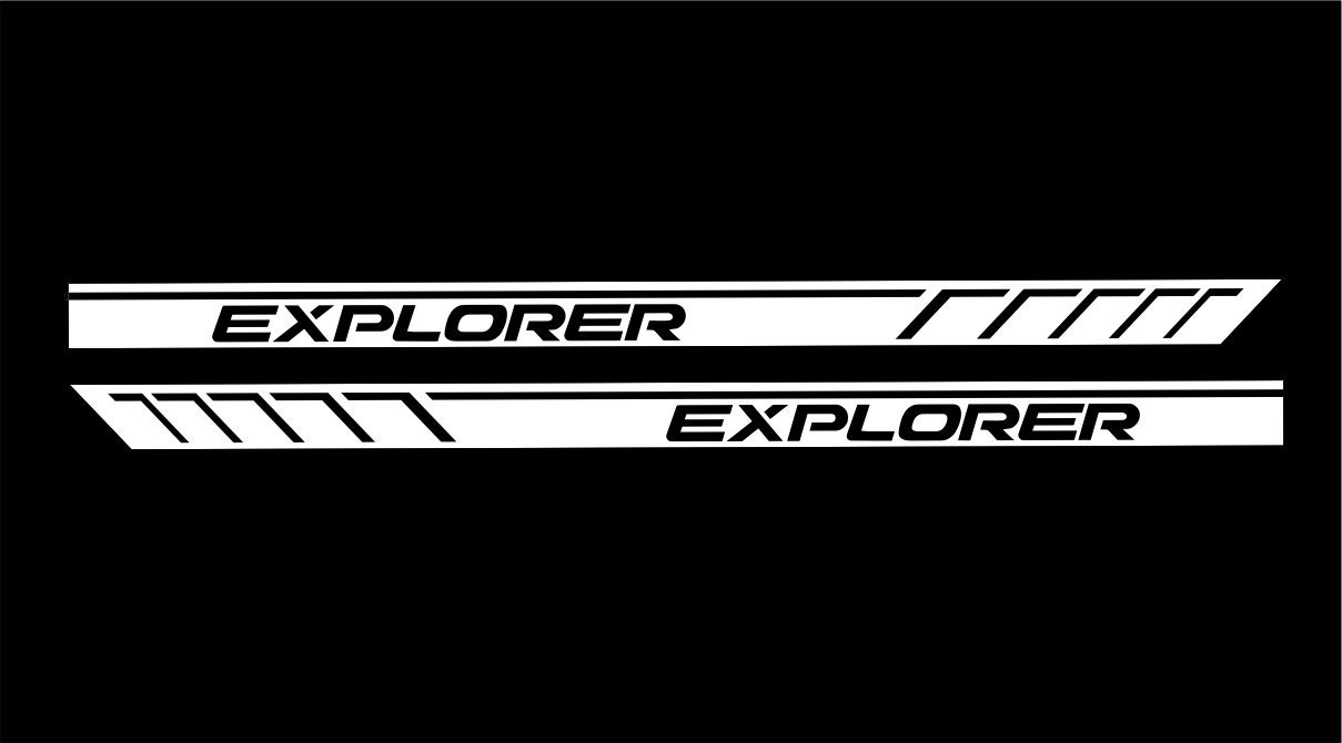 Ford Explorer - 2pcs Side Stripe Body Decal Vinyl Graphics Sticker Logo ...