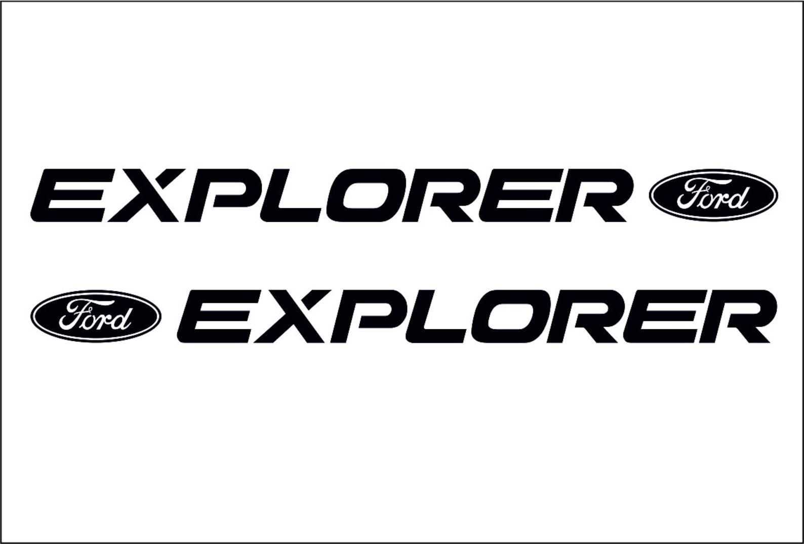 Ford Explorer - 2pcs Side Stripe Body Decal Vinyl Graphics Sticker Logo ...