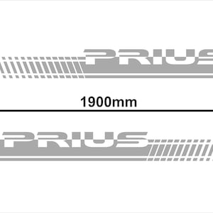Toyota PRIUS - 2pcs Side Stripe Body Decal Vinyl Graphics Sticker Logo ...