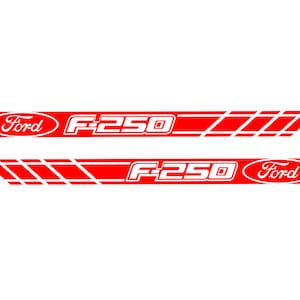 FORD F250 - 2pcs Side Stripe Body Decal Vinyl Graphics Sticker Logo ...