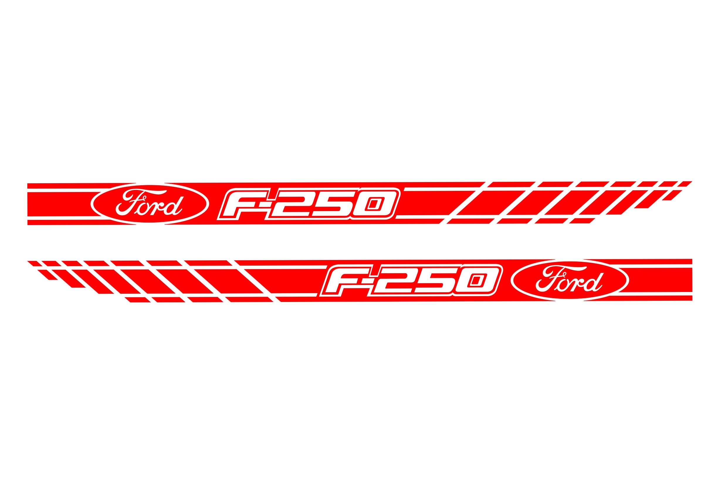 FORD F250 - 2pcs Side Stripe Body Decal Vinyl Graphics Sticker Logo ...