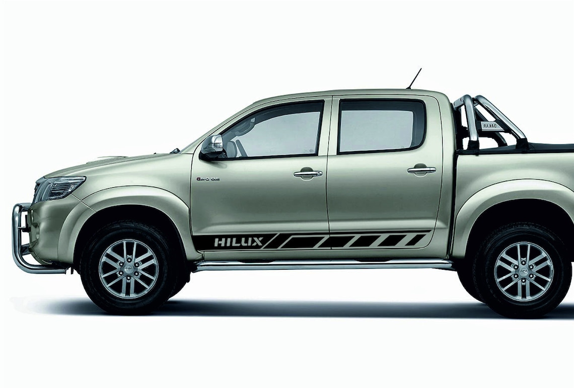 Toyota HILUX - 2pcs Side Stripe Body Decal Vinyl Graphics Sticker Logo ...