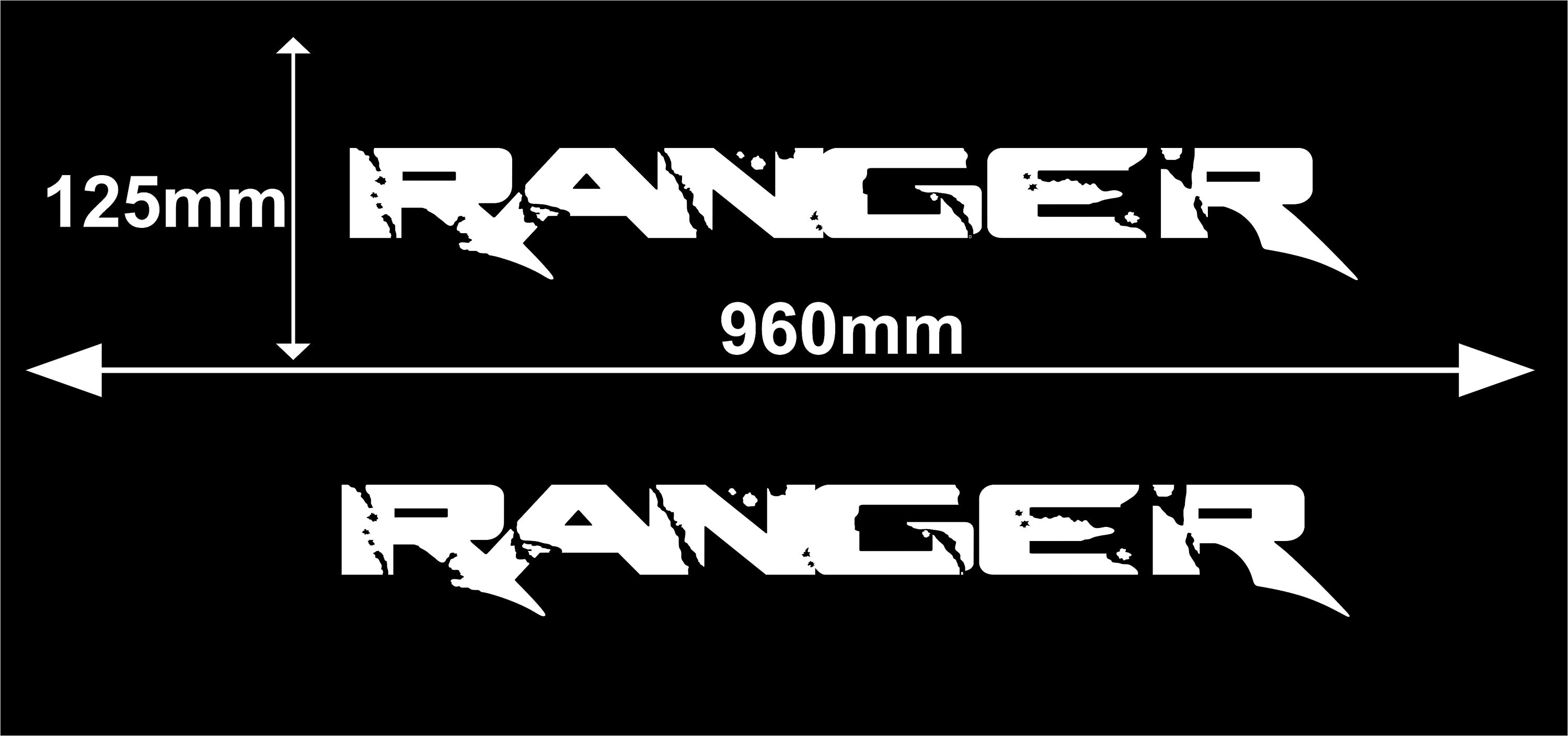 Ford RANGER- 2pcs Side Stripe Body Decal Vinyl Graphics Sticker Logo ...