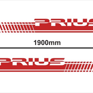 Toyota PRIUS - 2pcs Side Stripe Body Decal Vinyl Graphics Sticker Logo ...