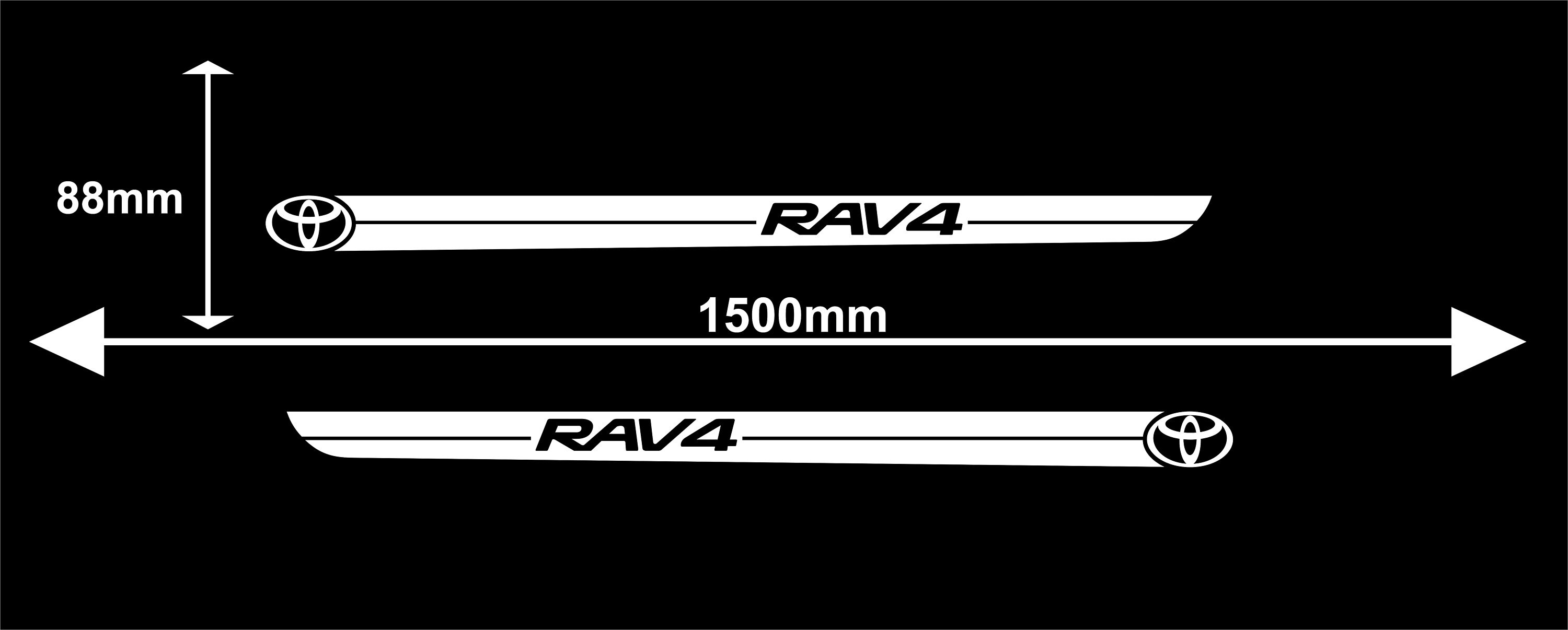 Toyota RAV4 - 2pcs Side Stripe Body Decal Vinyl Graphics Sticker Logo ...