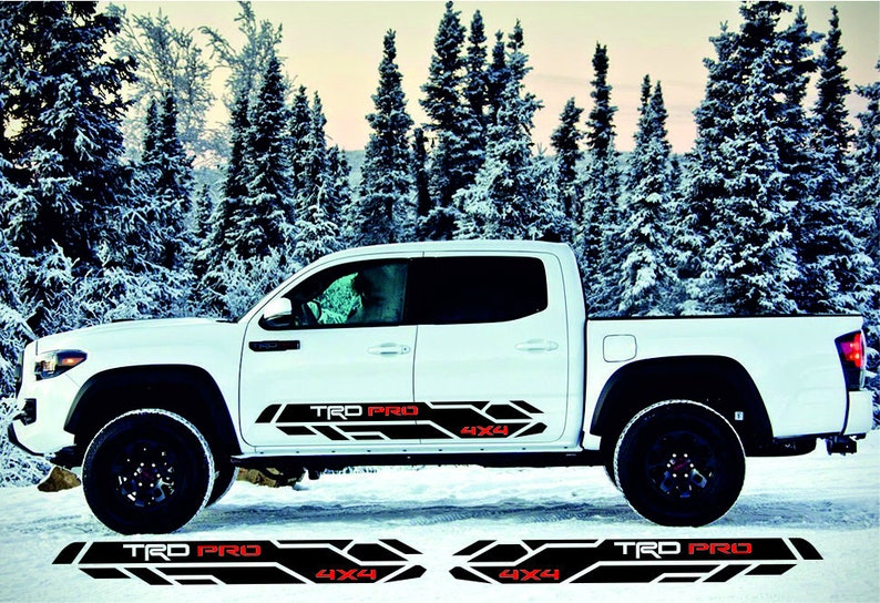 Toyota Tacoma /tundra - 2pcs Side Stripe Body Decal Vinyl Graphics ...