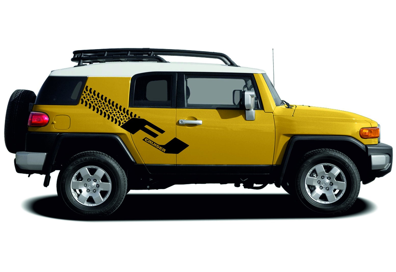 Toyota FJ Cruiser- 2pcs Side Stripe Body Decal Vinyl Graphics Sticker ...