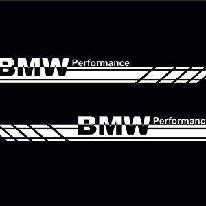 BMW Performance - 2pcs Side Stripes Body Decal Vinyl Graphics Sticker ...
