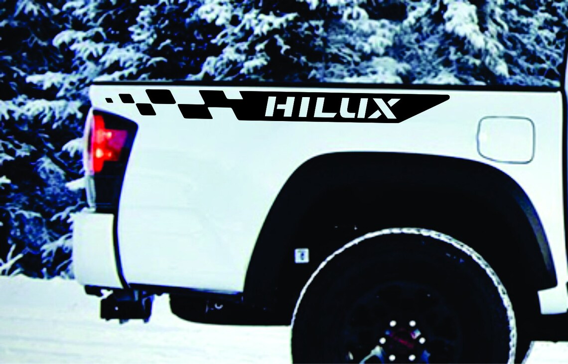 Toyota HILUX - 2pieces Side Stripes Body Decals Vinyl Racing Graphics ...