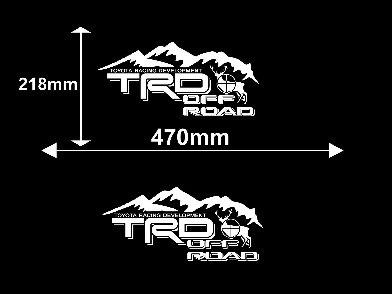 Toyota TRD off Road - 2pcs Side Stripe Body Decal Vinyl Graphics ...