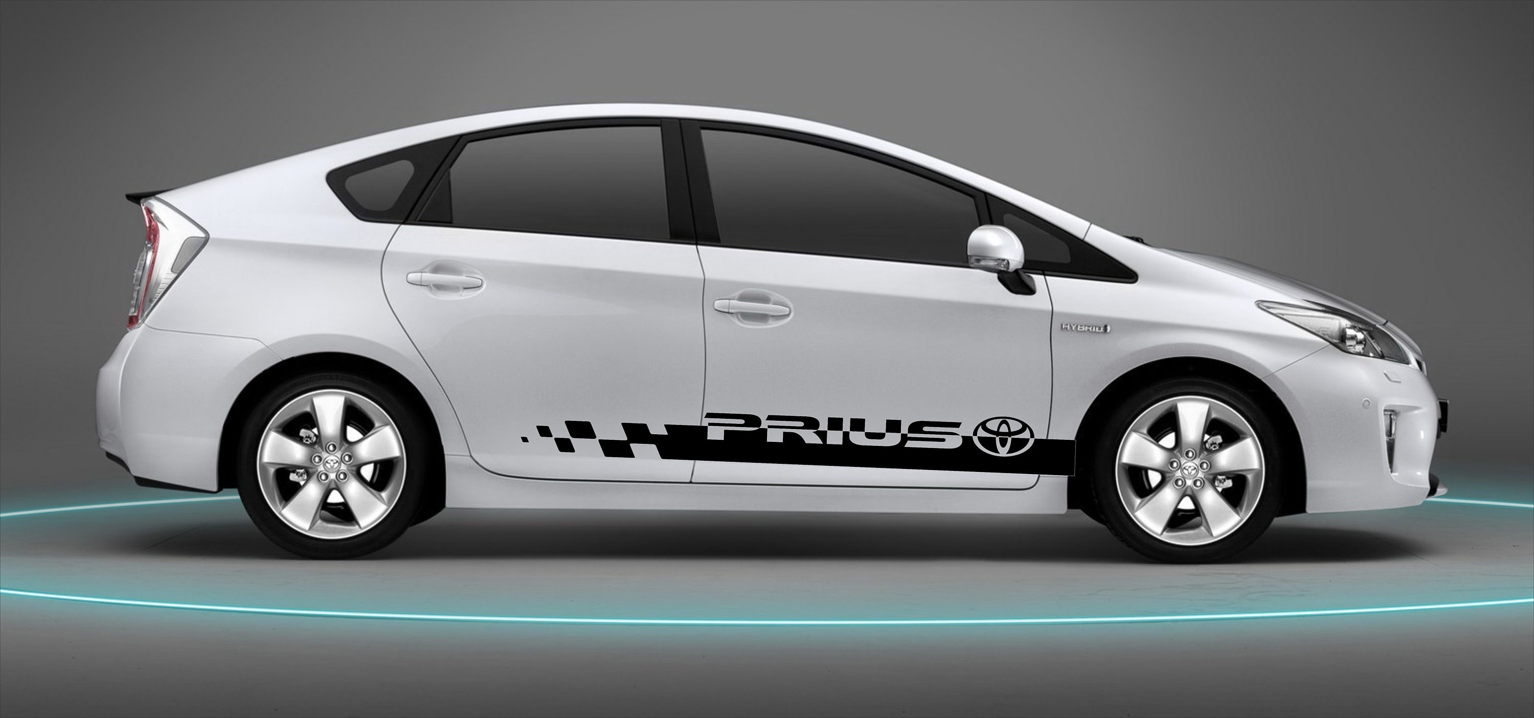 Toyota Prius 2pcs Side Stripe Body Decal Vinyl Graphics Sticker Logo
